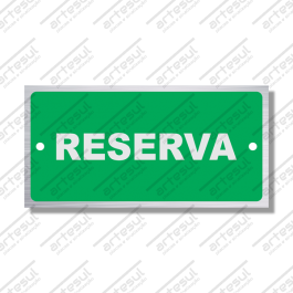 PLACA RESERVA - ALUMINIO EM BAIXO RELEVO - COPEL Artesul Placas